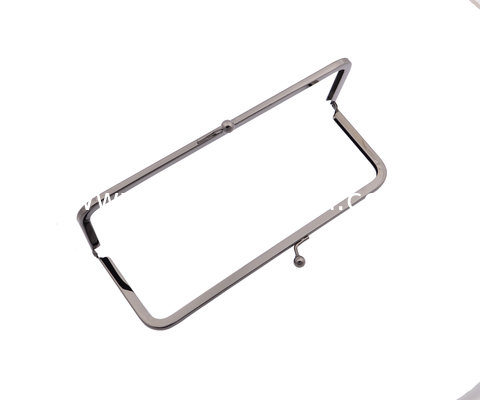 OEM fashionable metal frame clutch wallet,flat frame wallets for women