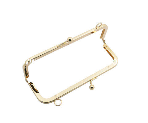 Novelty design new style metal wallet frame,light gold metal frame wallet 180*65mm