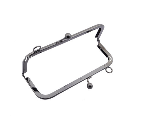Factory direct selling metal wallet frame ,175*65mm gunmetal metal frame for purse