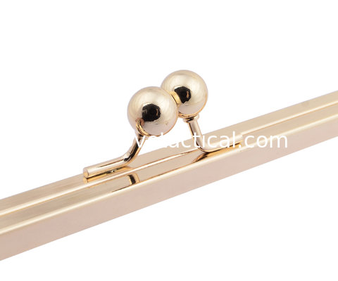 Fashion light gold metal purse frame,clutch bag metal frame with inner size 190mm