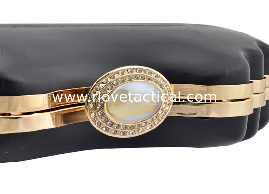 Handbag hardware accessories metal frame with plastic box,purse box and frame for sales