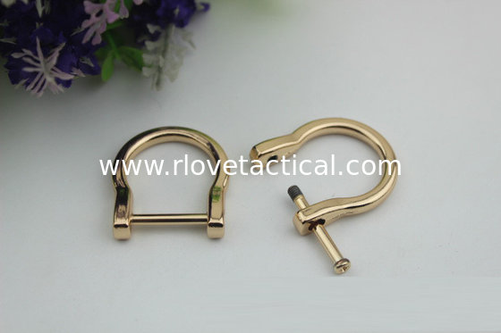 Bag metal d ring nickel free hanging plating,flexible zinc alloy d ring buckles