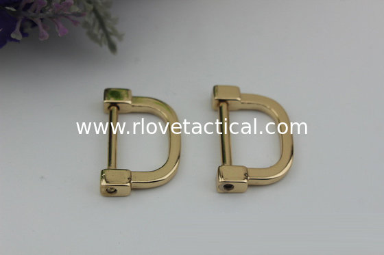 Customized light gold metal d ring,25mm d ring buckles for bag