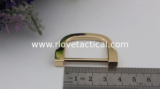 Customized light gold metal d ring,25mm d ring buckles for bag