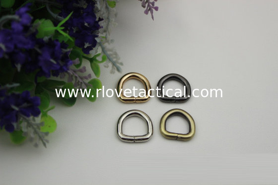 Good quality plating handbags and bags iron wire d ring,welded metal d buckle 13mm