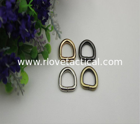 Good quality plating handbags and bags iron wire d ring,welded metal d buckle 13mm