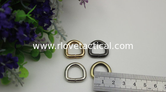 Good quality plating handbags and bags iron wire d ring,welded metal d buckle 13mm