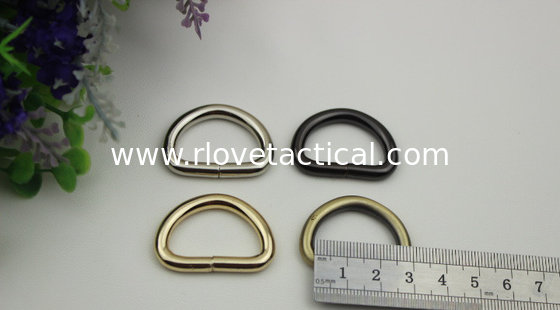 Supply all kinds of handbag metal open d ring,light gold wire iron metal d ring 25mm