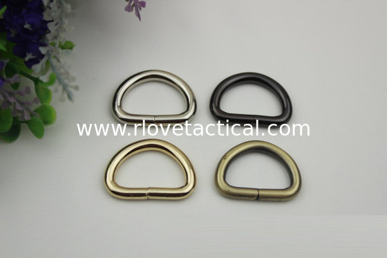 Supply all kinds of handbag metal open d ring,light gold wire iron metal d ring 25mm