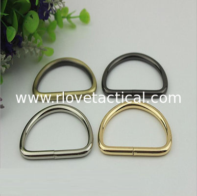 Good quality barrel plating handbags iron wire d ring 52mm,nickel metal d ring buckle