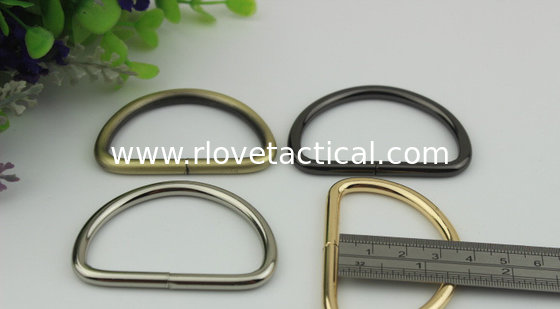 Good quality barrel plating handbags iron wire d ring 52mm,nickel metal d ring buckle