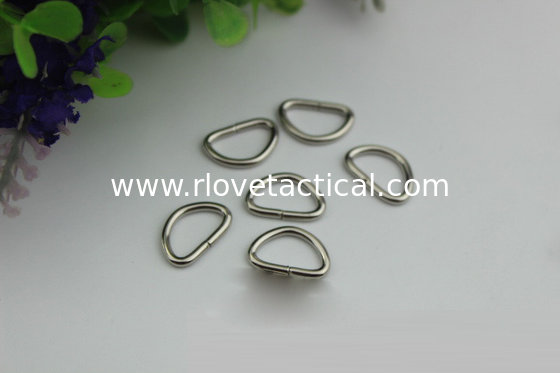 Supply handbag metal welded d ring,various colors wire iron metal d ring 13mm