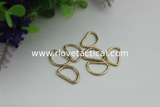 Supply handbag metal welded d ring,various colors wire iron metal d ring 13mm