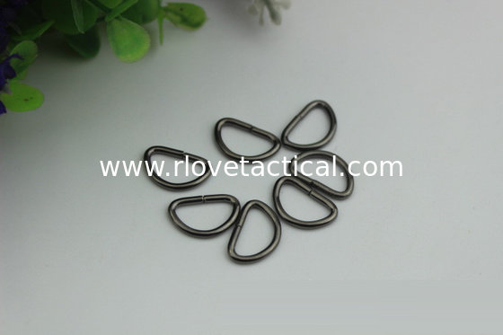 Supply handbag metal welded d ring,various colors wire iron metal d ring 13mm