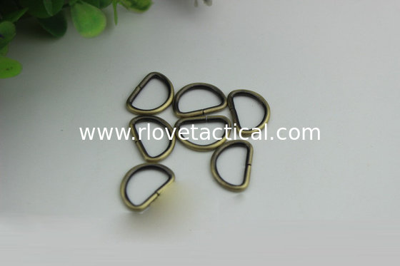 Supply handbag metal welded d ring,various colors wire iron metal d ring 13mm