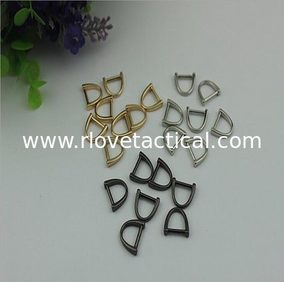 China factory design backpack metal d buckle,zinc alloy light gold metal d ring 10mm