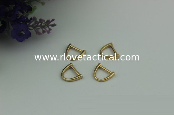 China factory design backpack metal d buckle,zinc alloy light gold metal d ring 10mm