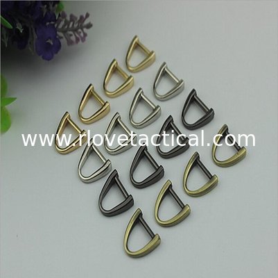 Best fashion gun metal color zinc alloy d ring,11mm metal bag d ring