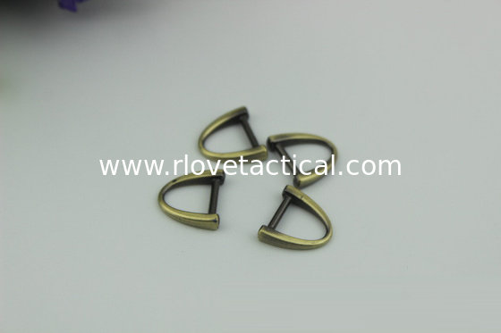 Best fashion gun metal color zinc alloy d ring,11mm metal bag d ring