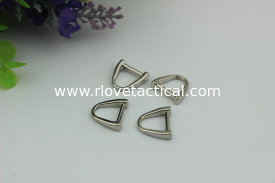 Best fashion gun metal color zinc alloy d ring,11mm metal bag d ring