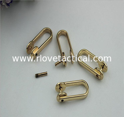 Handbag bag metal accessory d ring,easy removeble d shape bag strap buckle