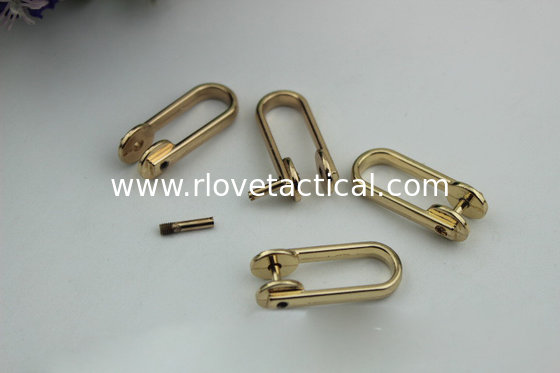 Handbag bag metal accessory d ring,easy removeble d shape bag strap buckle