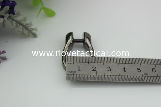 Wholesale light gold & gun metal color hanging plating metal removeble d ring strap buckle for bags