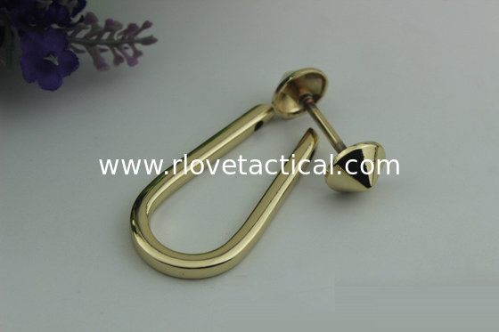 OEM novelty design fashion classical wild zinc alloy can removeble metal d shape bag accessories