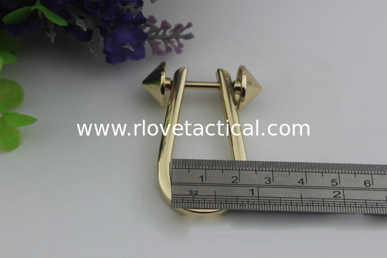 OEM novelty design fashion classical wild zinc alloy can removeble metal d shape bag accessories