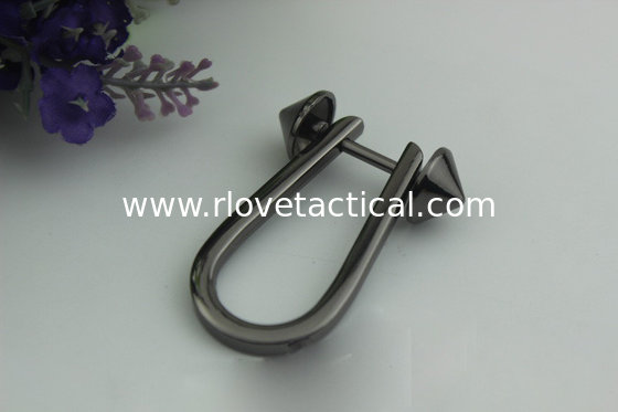 OEM novelty design fashion classical wild zinc alloy can removeble metal d shape bag accessories