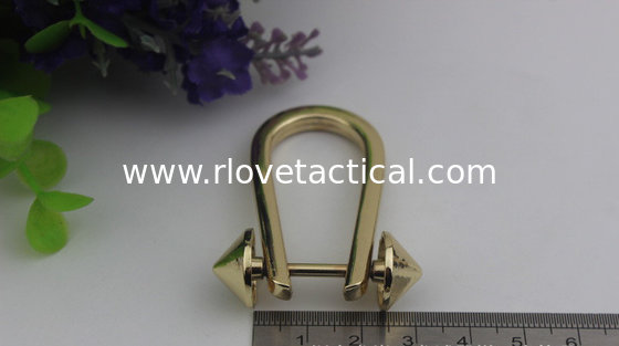 OEM novelty design fashion classical wild zinc alloy can removeble metal d shape bag accessories