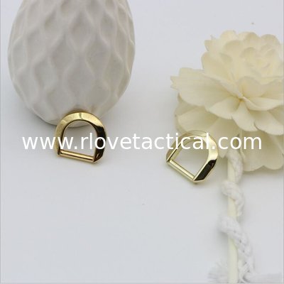 RL-DR038 Light gold D ring bag accessories,12.1mm bag metal d buckles