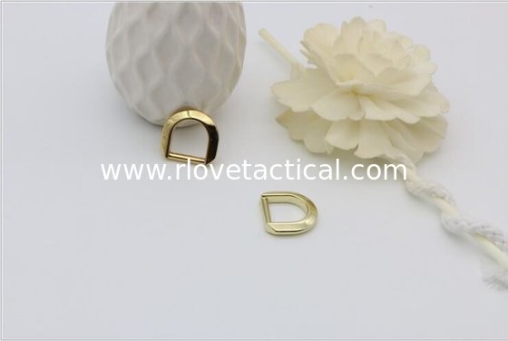 RL-DR038 Light gold D ring bag accessories,12.1mm bag metal d buckles