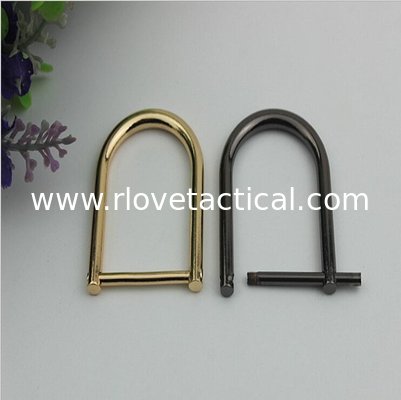 High quality metal adjuster d ring buckle,easy datechable bag strap buckle 28mm