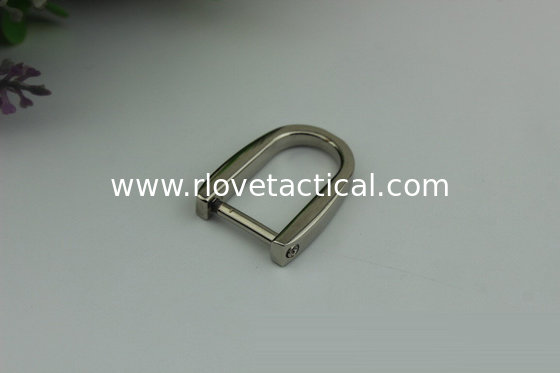 Simple design various colors removeble zinc alloy 15mm D ring strap metal buckles for handbag