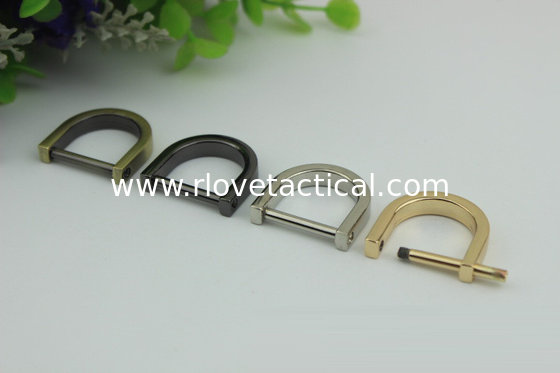 Classical design removeble light gold 20mm D ring buckle,hanging plating bag d-ring