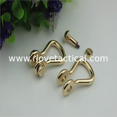 Customized high quality zinc alloy 10mm D shape metal strap buckle for handbag