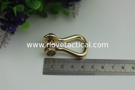 Customized high quality zinc alloy 10mm D shape metal strap buckle for handbag