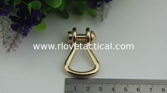 Customized high quality zinc alloy 10mm D shape metal strap buckle for handbag