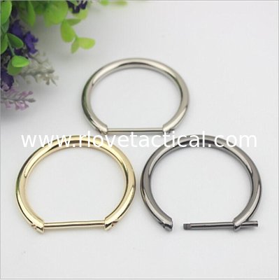 2018 Shiny gold big metal adjustable strap d buckle 30 mm for handbag