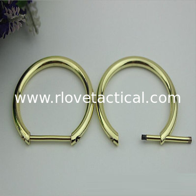 2018 Shiny gold big metal adjustable strap d buckle 30 mm for handbag
