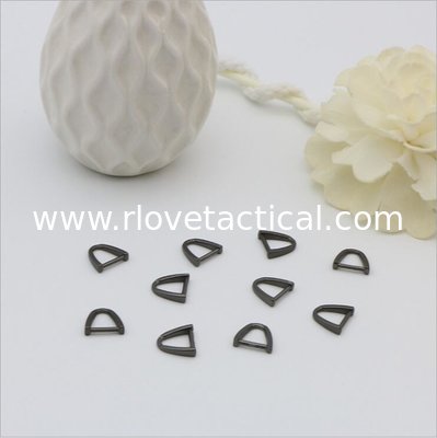Small gun metal color zinc alloy bag metal d ring 7 mm with nickel free