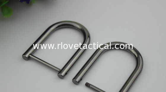Custom made big zinc alloy 28 mm removable metal D ring buckle with polishing