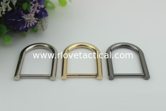 Custom made big zinc alloy 28 mm removable metal D ring buckle with polishing