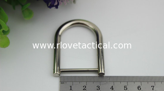 Custom made big zinc alloy 28 mm removable metal D ring buckle with polishing