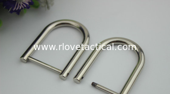 Custom made big zinc alloy 28 mm removable metal D ring buckle with polishing