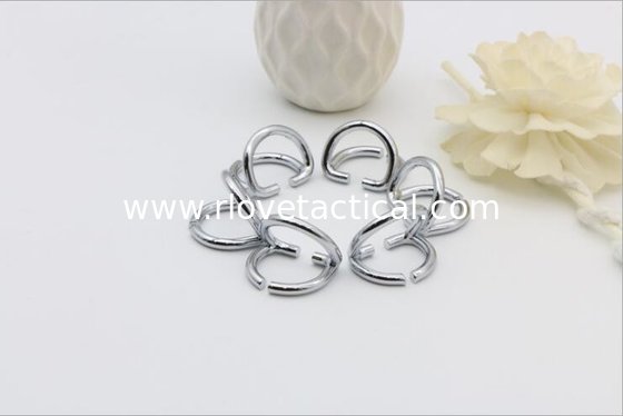 Luxury handbag custom light gold metal zinc alloy double d ring 18 mm