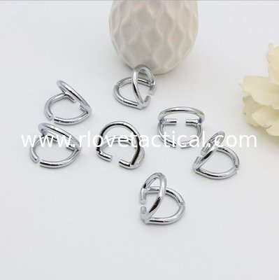 Luxury handbag custom light gold metal zinc alloy double d ring 18 mm