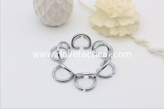 Luxury handbag custom light gold metal zinc alloy double d ring 18 mm