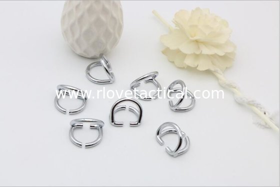 Luxury handbag custom light gold metal zinc alloy double d ring 18 mm